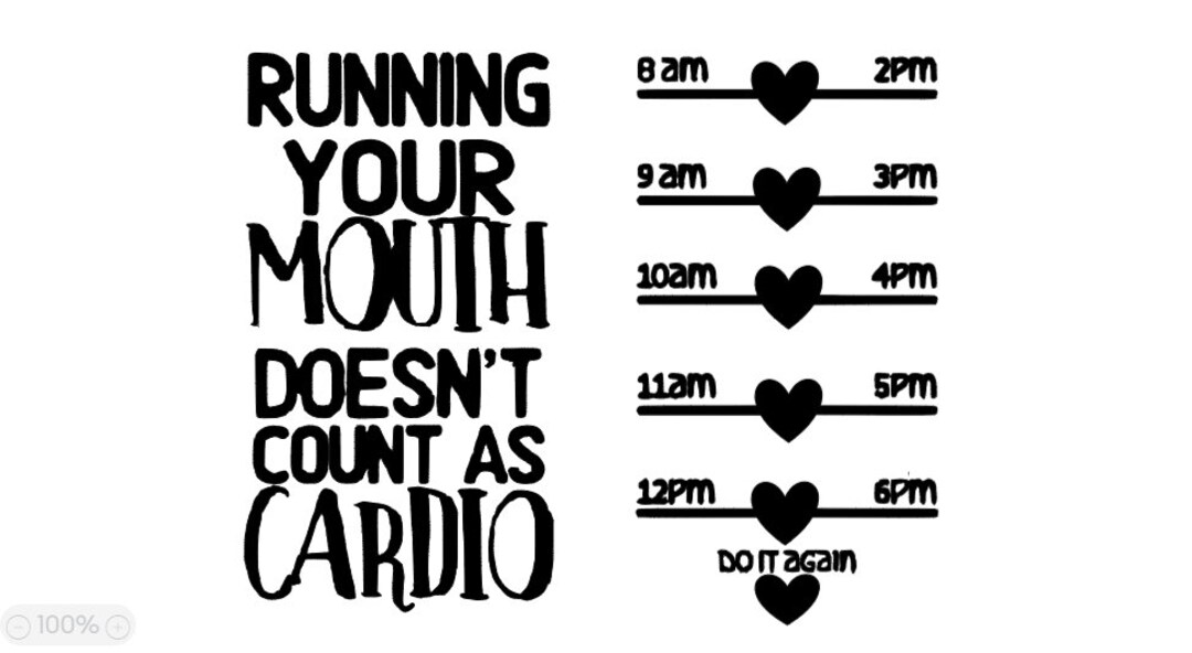 Running Your Mouth Dosnt Count as Cardio Sticker, Water Tracker, Water ...