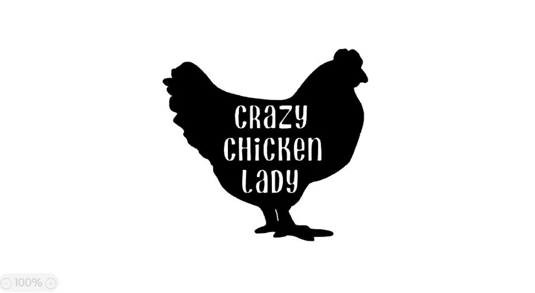 Crazy Chicken Lady Vinyl Decal, Bumper Sticker, Laptop Cases, Mugs ...