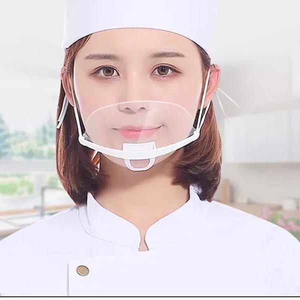 Face Mask With Plastic Mouth - Etsy