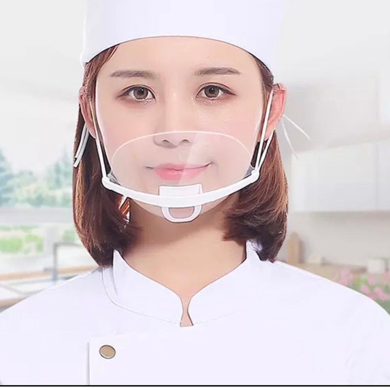 Face Mask With Plastic Mouth - Etsy