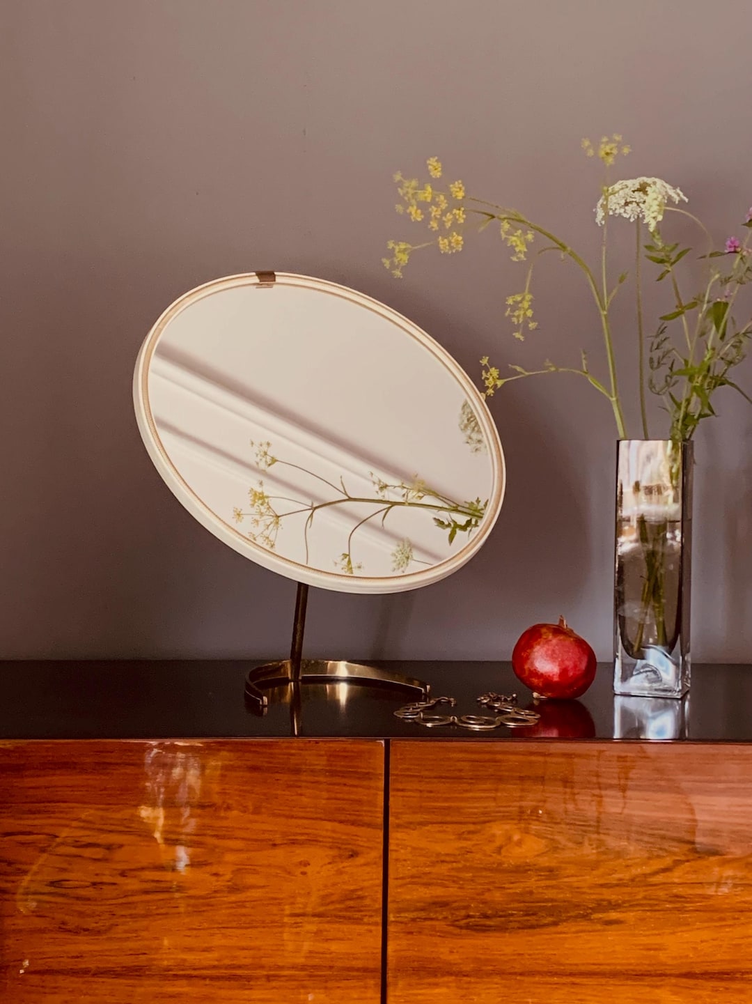 Large Vanity Mirror Table Mirror 50s 60s Vereinigte Werkstätten Munich ...