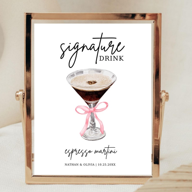 Wedding Martini Bar Signs - Etsy