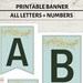 Printable PDF BANNER, Printable Alphabet Letter Banner, Printable ...