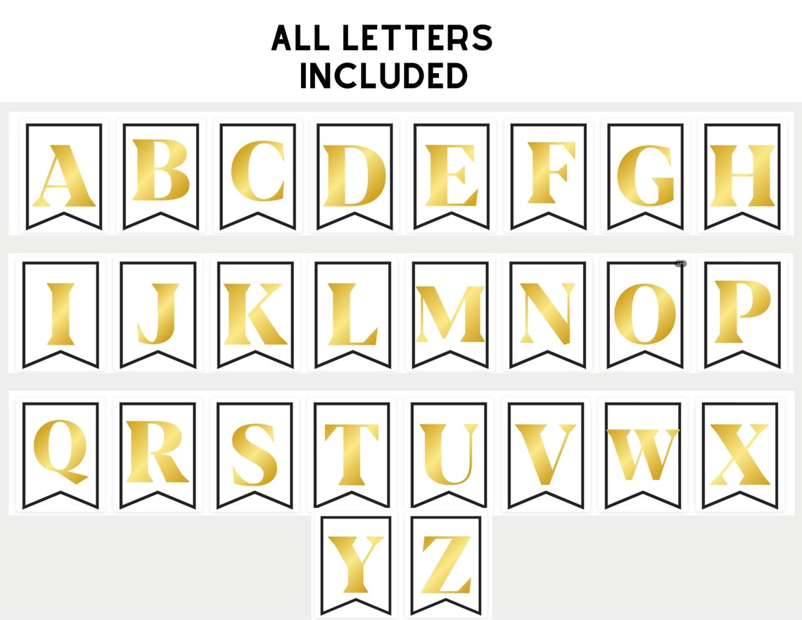 DIY Printable PDF BANNER Alphabet Letter Banner Printable - Etsy