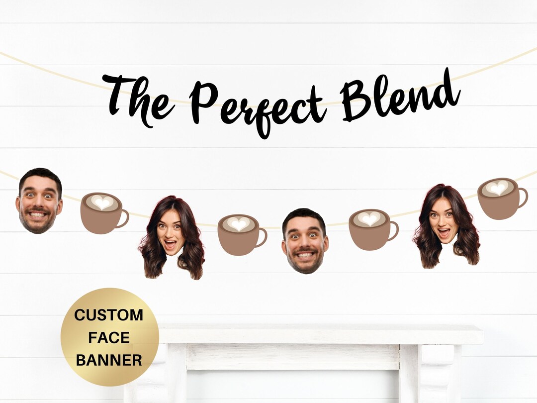 The Perfect Blend Bridal Shower Banner Love is Brewing Sign Coffee ...