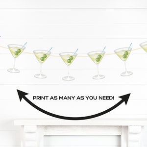 Martini Banner Martini Bachelorette Weenies and Martinis Bachelorette ...