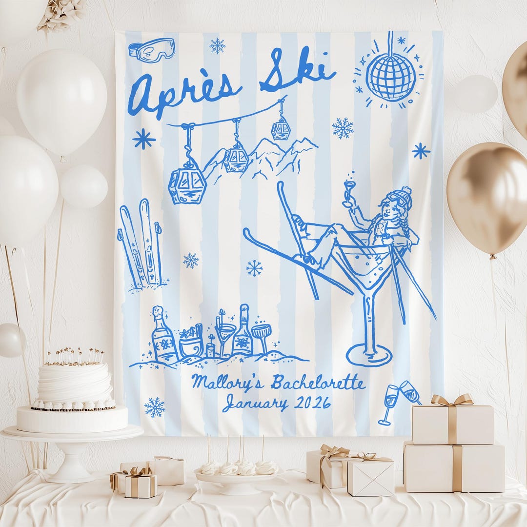 Après Ski Bachelorette Banner Apres Ski Banner Ski Bachelorette Banner ...
