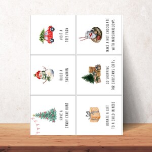 Christmas Advent Calendar Activity Cards Printable Christmas Holiday ...