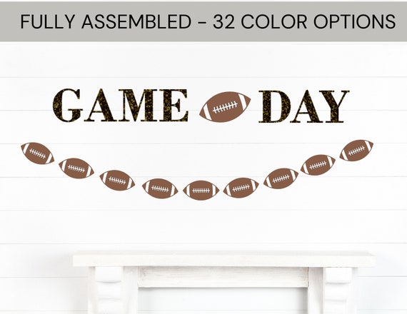 Game Day Banner Football Birthday Party Banner Super Bowl - Etsy