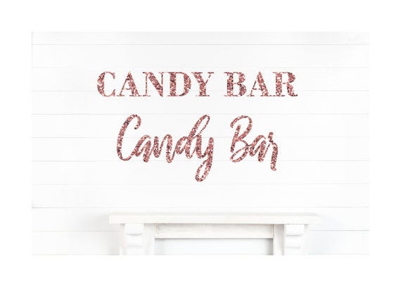 Candy Bar Banner Candy Bar Sign Candy Station Decor Wedding | Etsy