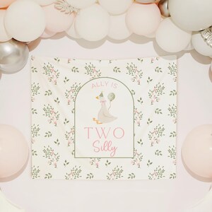 Two Silly Goose Birthday Personalized Banner 2nd Birthday Silly Goose ...