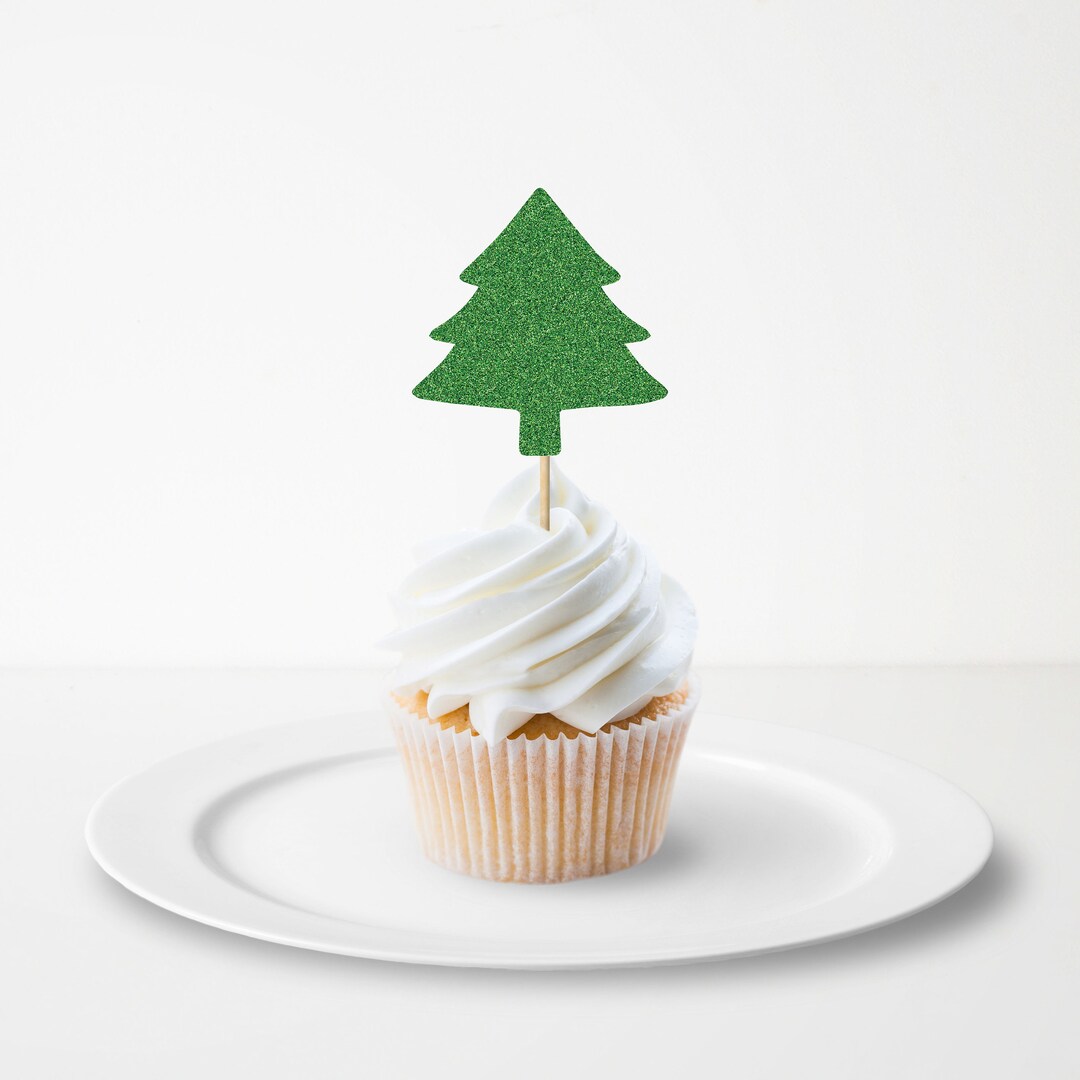 Pine Tree Cupcake Toppers Forest Toothpicks Forest Party - Etsy