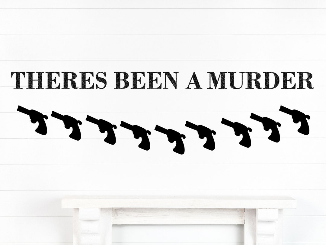 Theres Been A Murder Banner Murder Mystery Party Decorations - Etsy