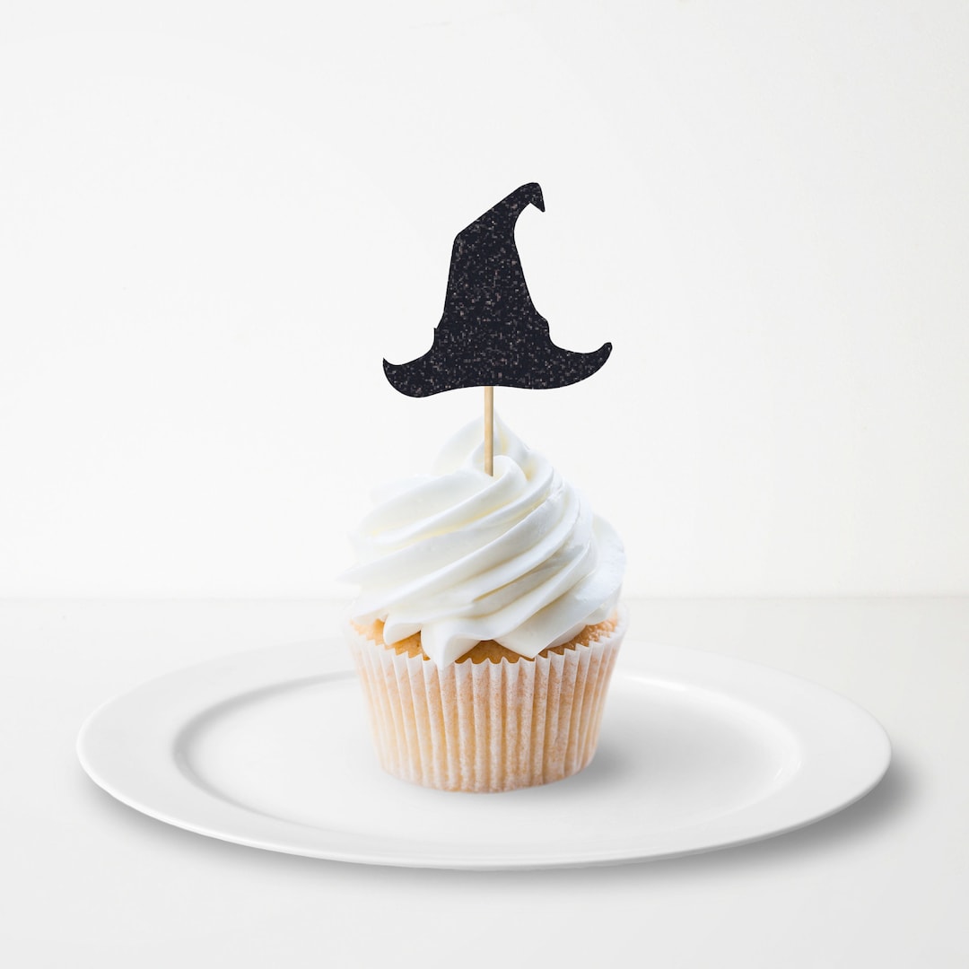 Witch Hat Cupcake Toppers Witch Hat Food Picks Witch Party - Etsy