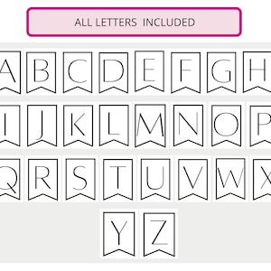 Custom Printable PDF BANNER, Printable Alphabet Letter Banner ...