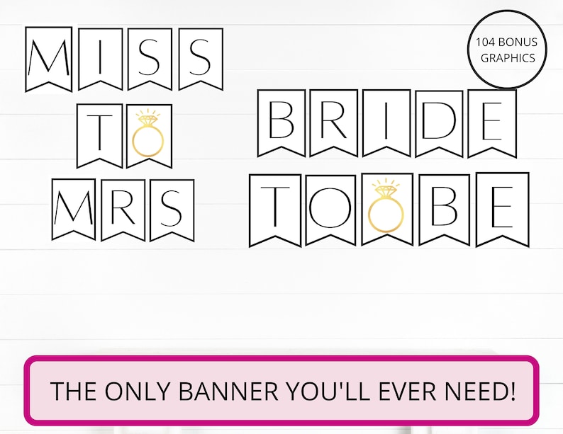 Custom Printable PDF BANNER, Printable Alphabet Letter Banner ...