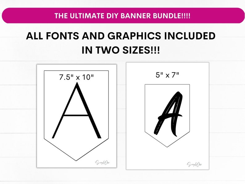 DIY Printable Banner Template Alphabet Letter Banner Bunting Banner ...