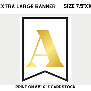 DIY Printable PDF BANNER, Alphabet Letter Banner, Printable Swallowtail ...