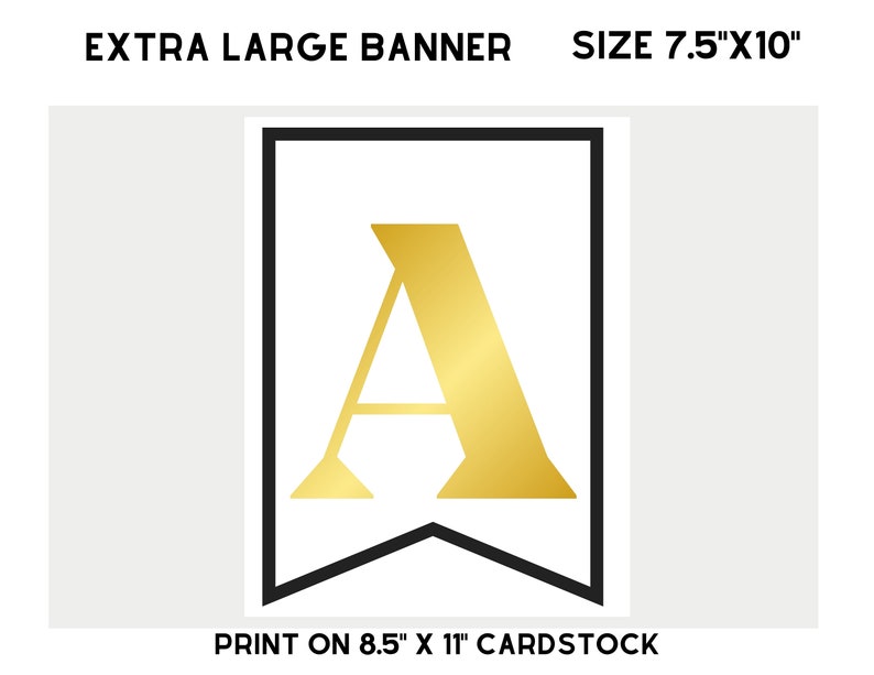 DIY Printable PDF BANNER Alphabet Letter Banner Printable - Etsy