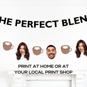 The Perfect Blend Bridal Shower Banner Love is Brewing Sign Coffee ...