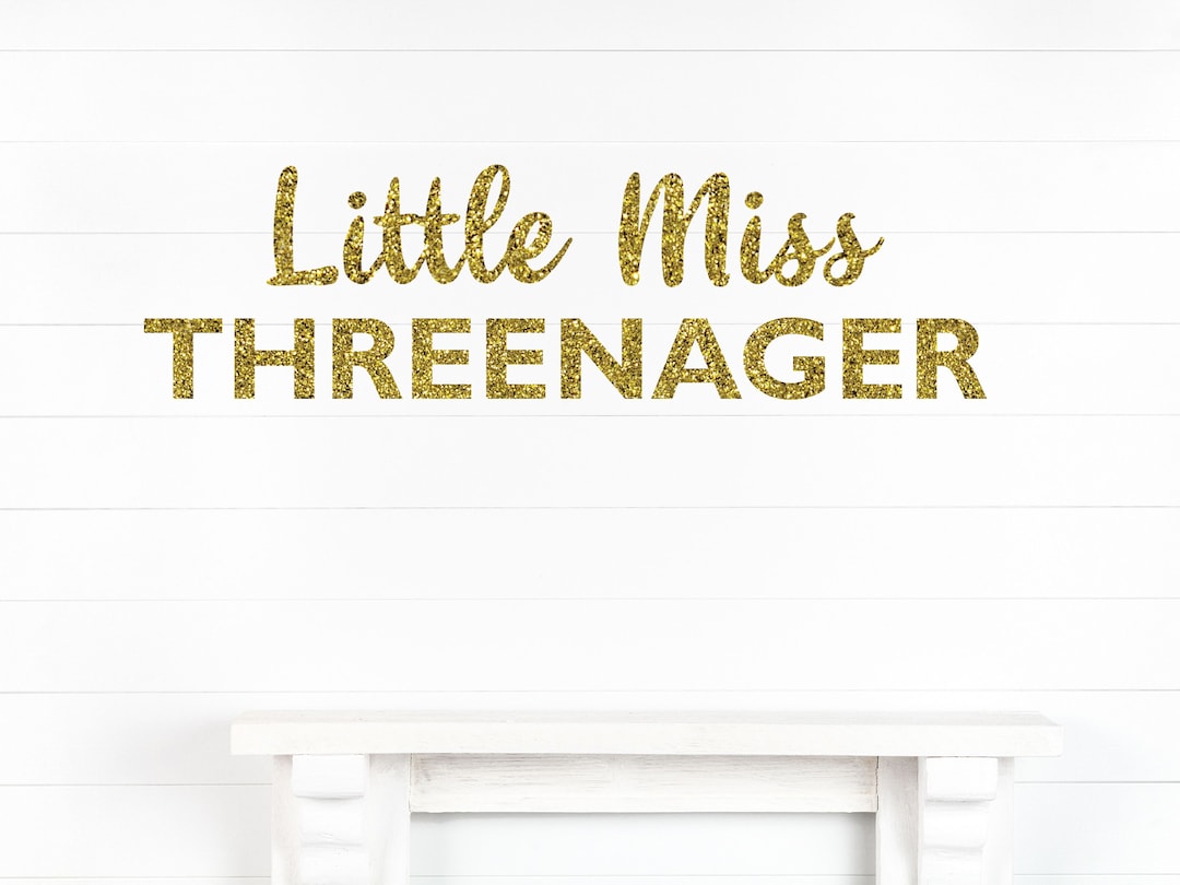 Little Miss Threenager Birthday, Threenager Banner, Threenager Party ...