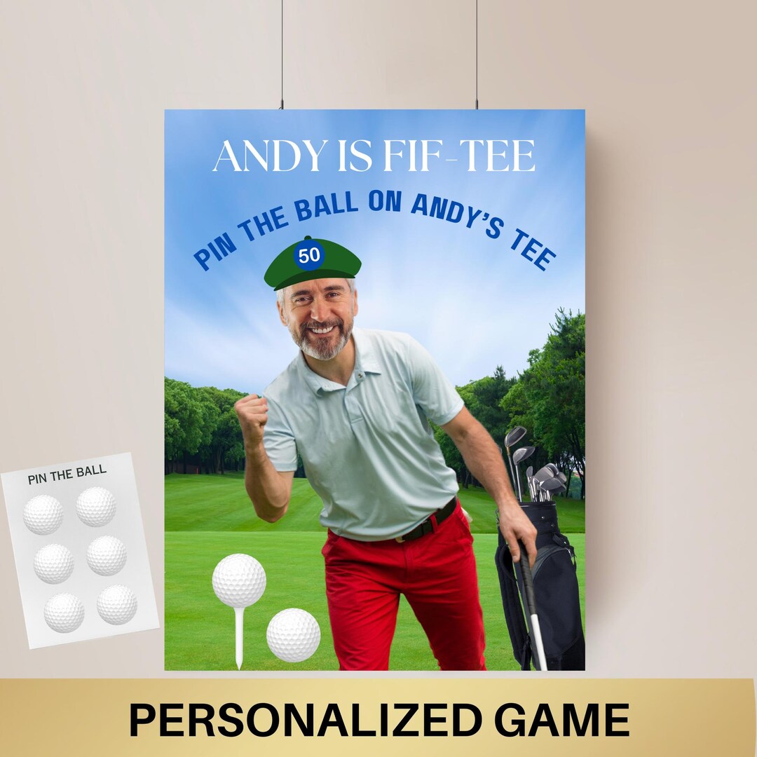 Fif-tee Birthday Game Golf 50th Birthday Party Decor Golfing 50th Party ...
