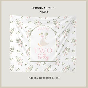 Two Silly Goose Birthday Personalized Banner 2nd Birthday Silly Goose ...