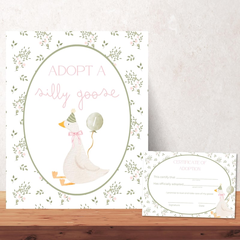 Baby Banner With a Goose - Etsy