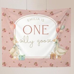 One Silly Goose Birthday Personalized Banner 1st Birthday Silly Goose ...