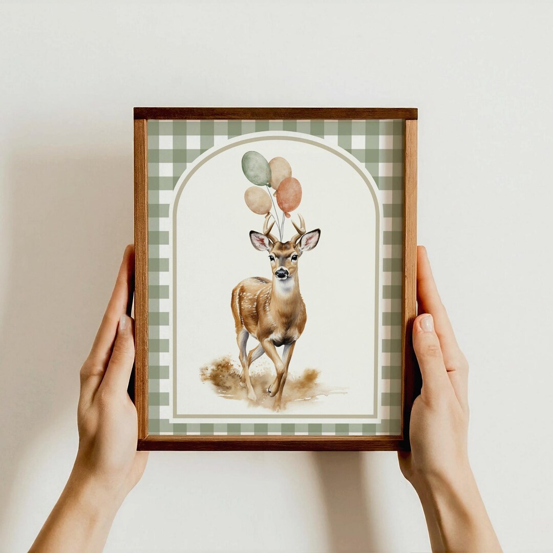 The Big One Deer Birthday Sign Whitetail Deer Theme 1st Birthday Sign ...