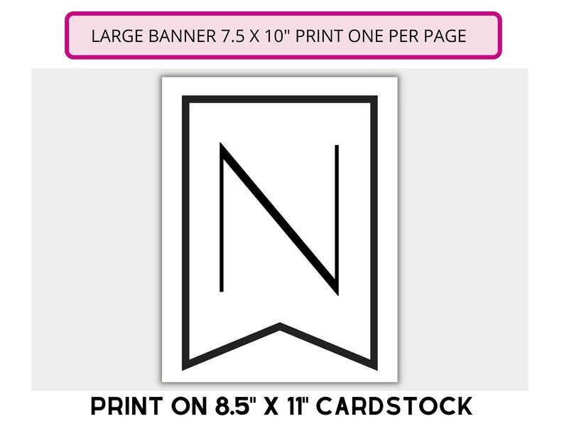 Custom Printable PDF BANNER, Printable Alphabet Letter Banner ...