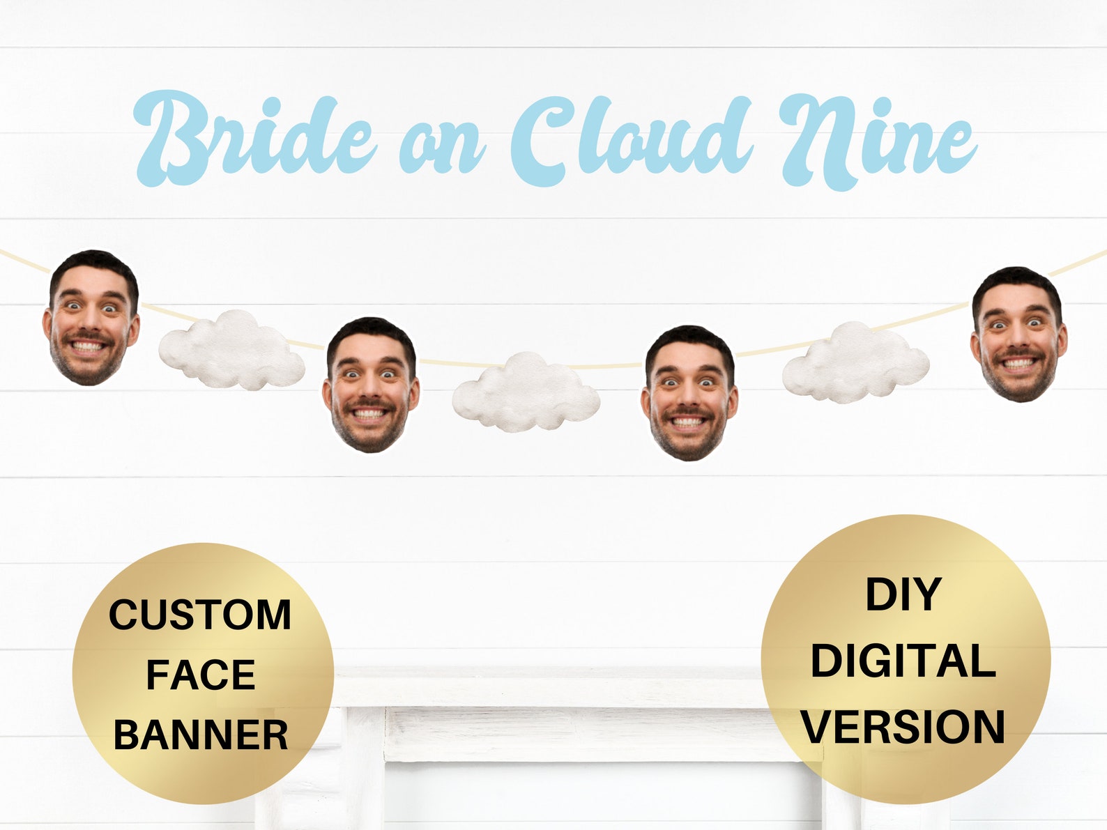 Bride on Cloud Nine Banner, Bride on Cloud 9 Bachelorette Party, Grooms ...