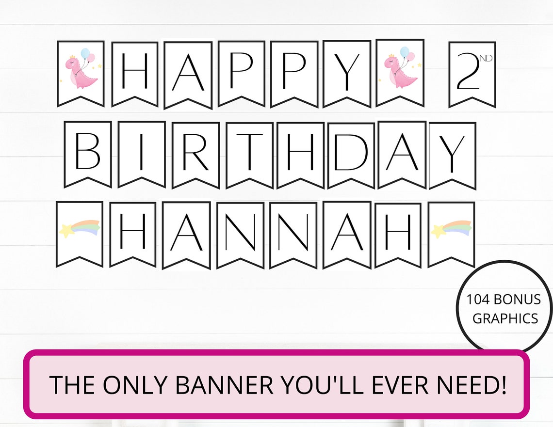 Custom Printable PDF BANNER Printable Alphabet Letter Banner - Etsy