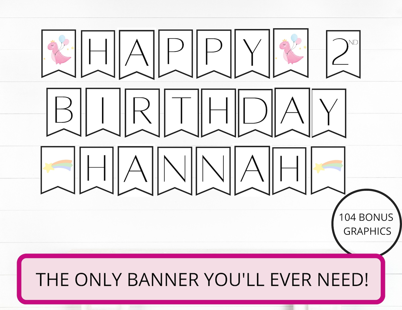 Custom Printable PDF BANNER Printable Alphabet Letter Banner - Etsy