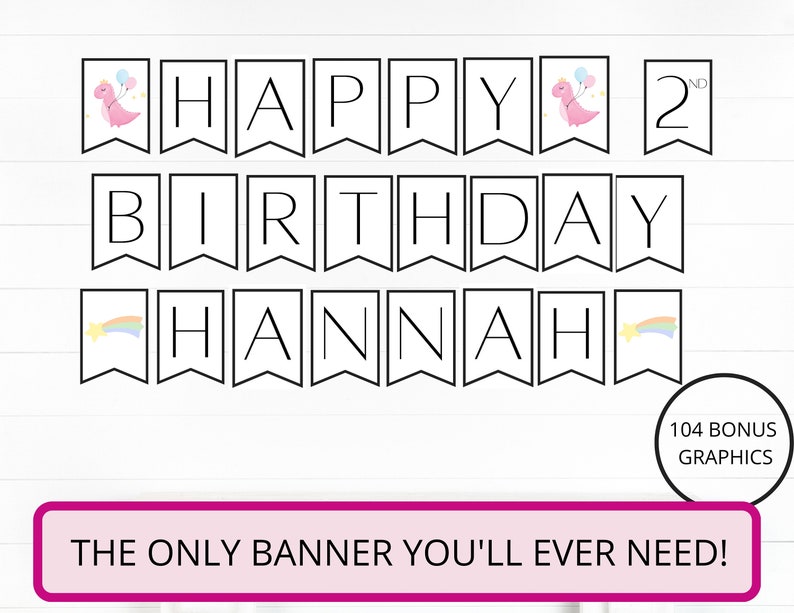 Custom Printable PDF BANNER, Printable Alphabet Letter Banner ...