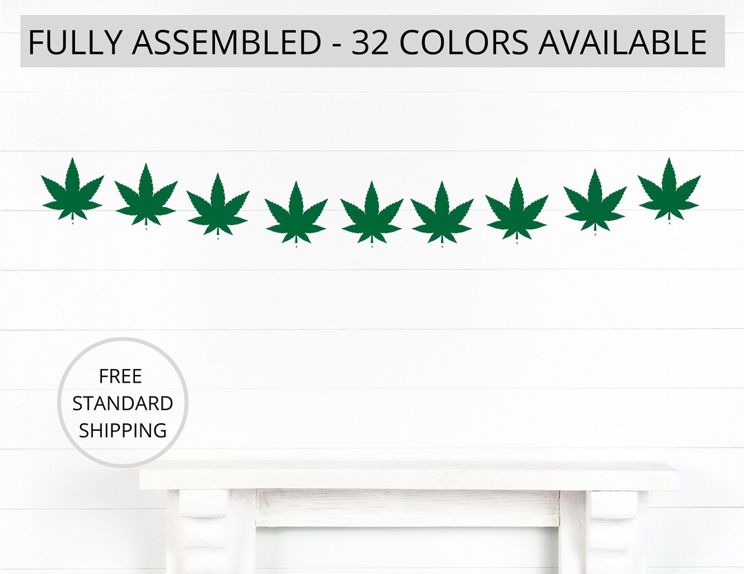 Marijuana Leaf Garland, Weed Banner, Weed Party Decorations, 420 Pot ...