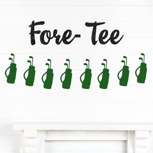 Fore-tee Banner, Golf Hole Garland, Golf 40th Birthday Party Decor ...