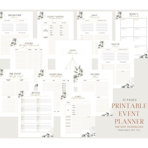 Printable Planner, Event Planner, Party Planner, Birthday Party ...
