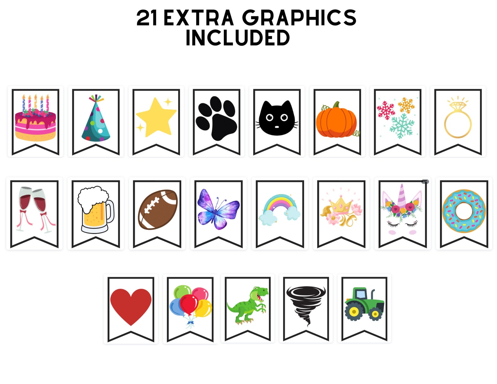 Printable PDF BANNER, Printable Alphabet Letter Banner, Printable ...