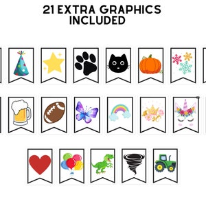 Printable PDF BANNER, Printable Alphabet Letter Banner, Printable ...