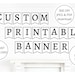 Printable PDF BANNER, Printable Alphabet Letter Banner, Printable ...