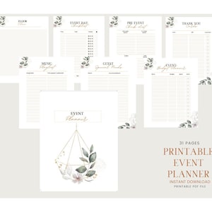 Printable Planner, Event Planner, Party Planner, Birthday Party ...