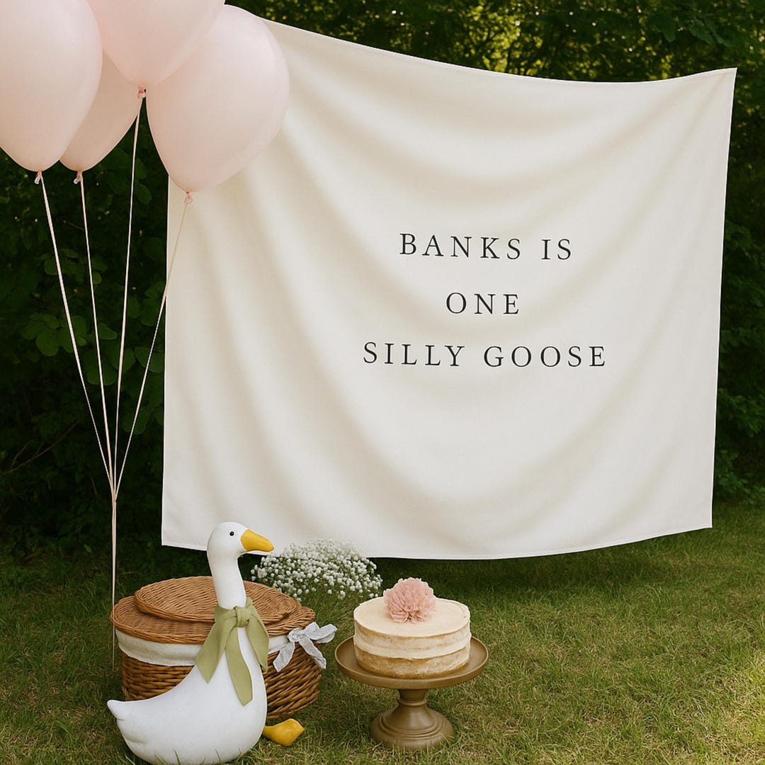 One Silly Goose Birthday Personalized Banner 1st Birthday Silly Goose ...