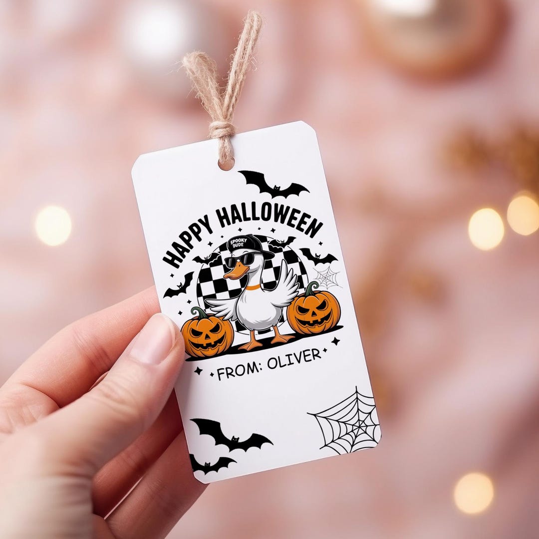 Halloween Favor Tags Boo Gift Tags Trick or Treat Favor Tags Treat Bags ...
