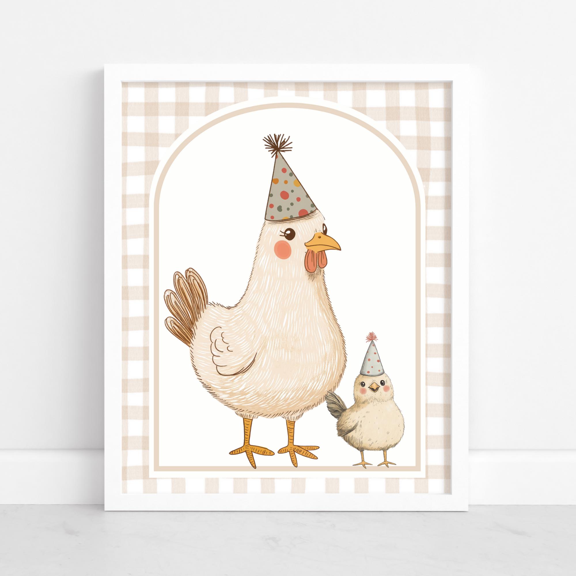 One Cute Chick Birthday Sign Chicken Theme 1st Birthday Sign This Chick ...