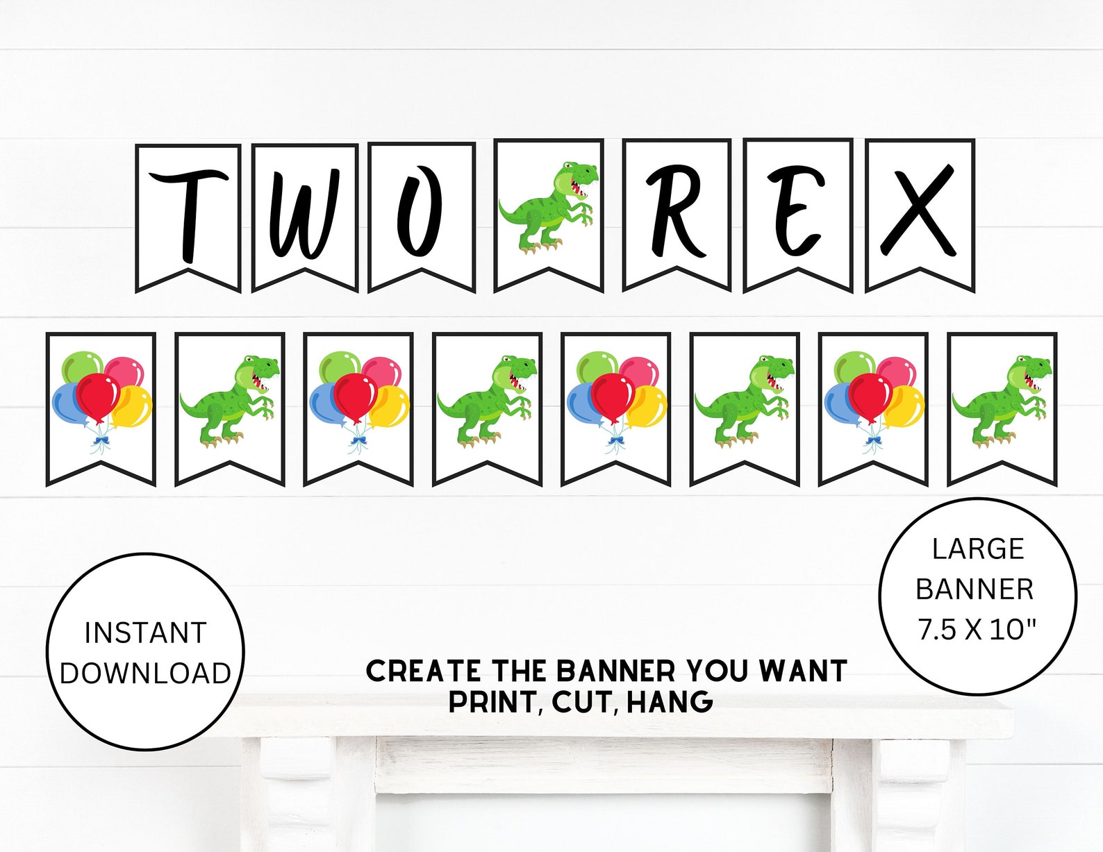 Printable PDF BANNER, Printable Alphabet Letter Banner, Printable ...