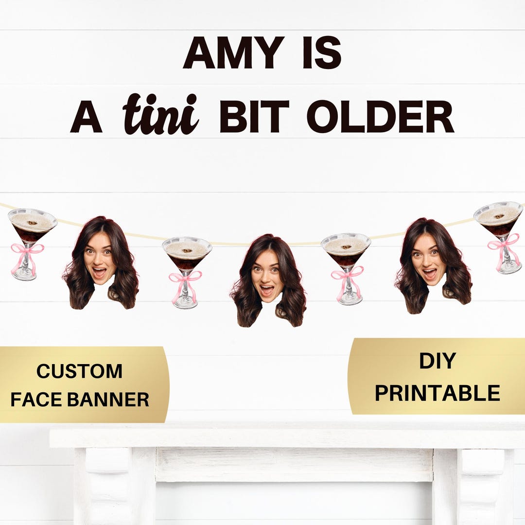 Espresso Martini Face Banner Martini Birthday Theme Coquette Party ...