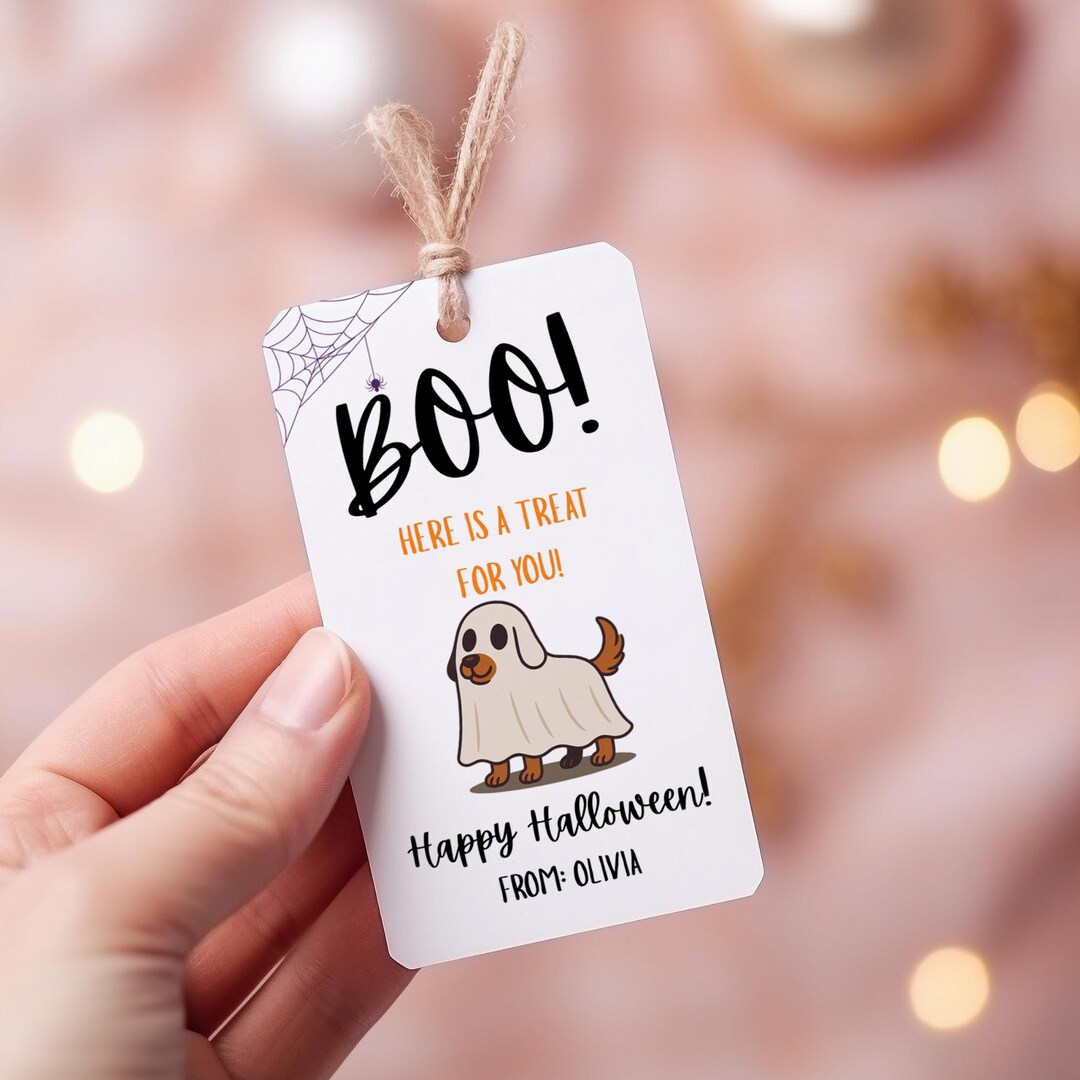 Halloween Favor Tags Boo Gift Tags Trick or Treat Favor Tags Treat Bags ...