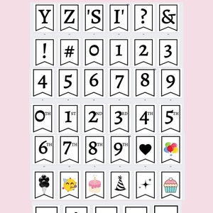 Printable PDF BANNER, Printable Alphabet Letter Banner, Printable ...