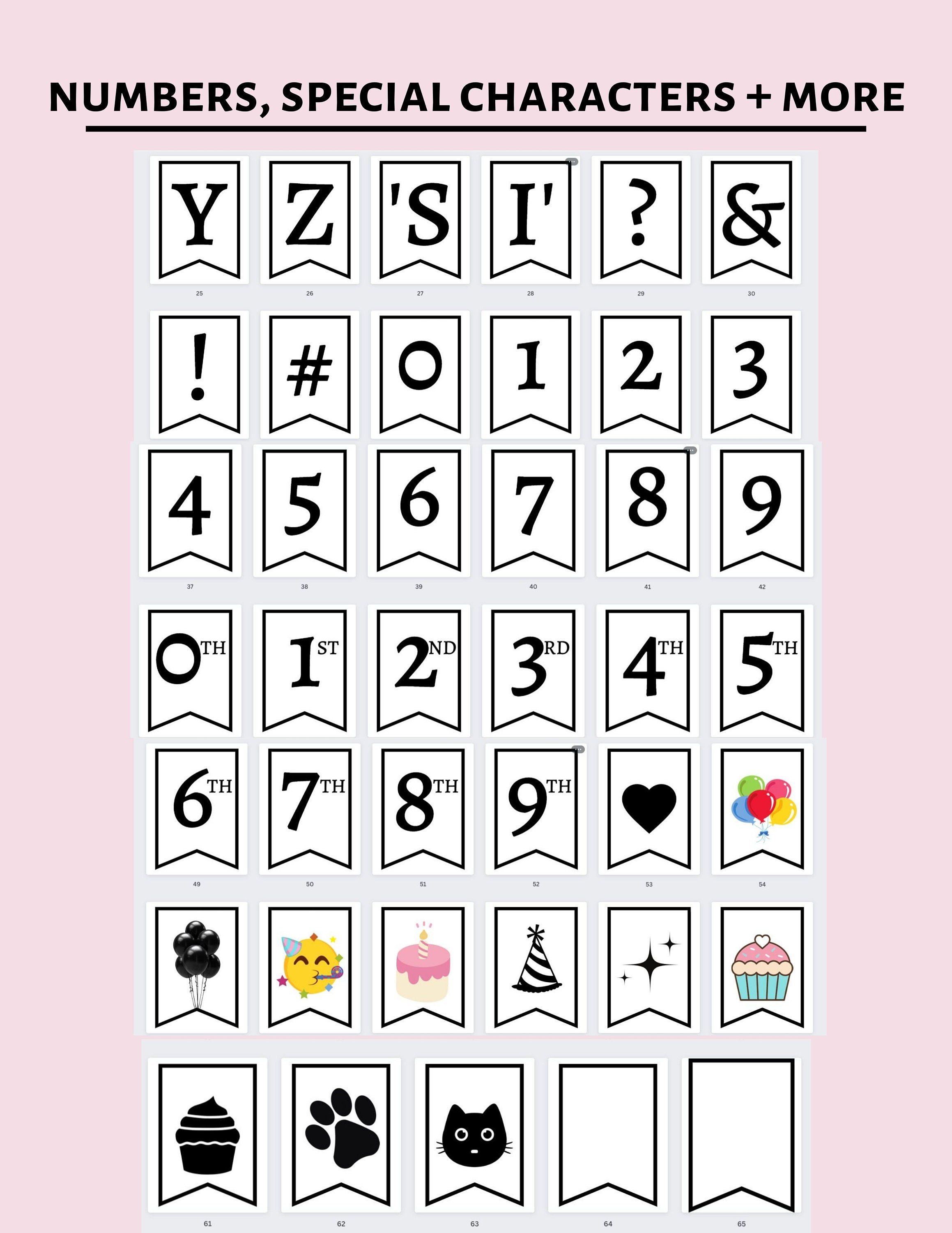 DIY Banner, Printable PDF, Alphabet Letter Banner, Printable ...